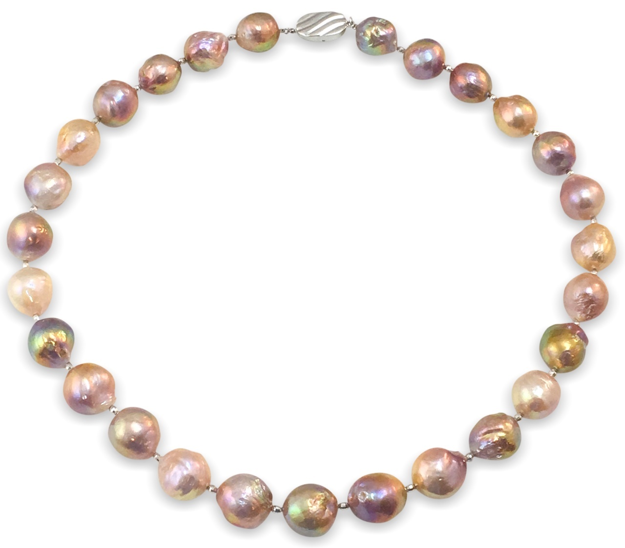 6.39 grams 3 Bright Purple Pink Rainbow Iridescent Freshwater 11.4-11 ...